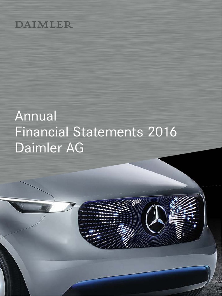 Daimler Ir Annualfinancialstatementsentity 2016 | PDF | Depreciation ...
