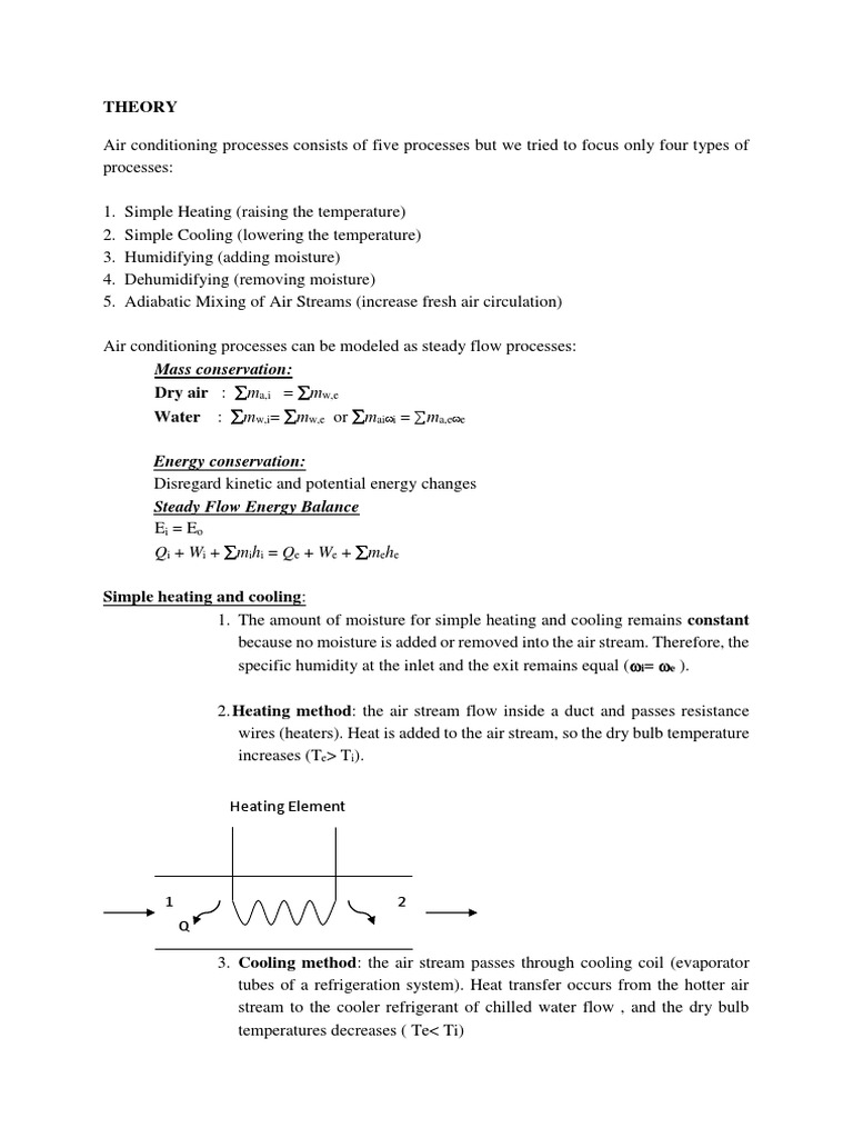 THEORY Discussion Air Cond | PDF | Air Conditioning | Hvac