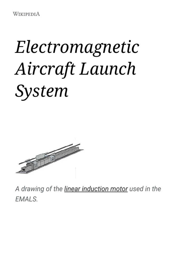 Electromagnetic Aircraft Launch System - Wikipedia PDF | PDF | Aircraft ...