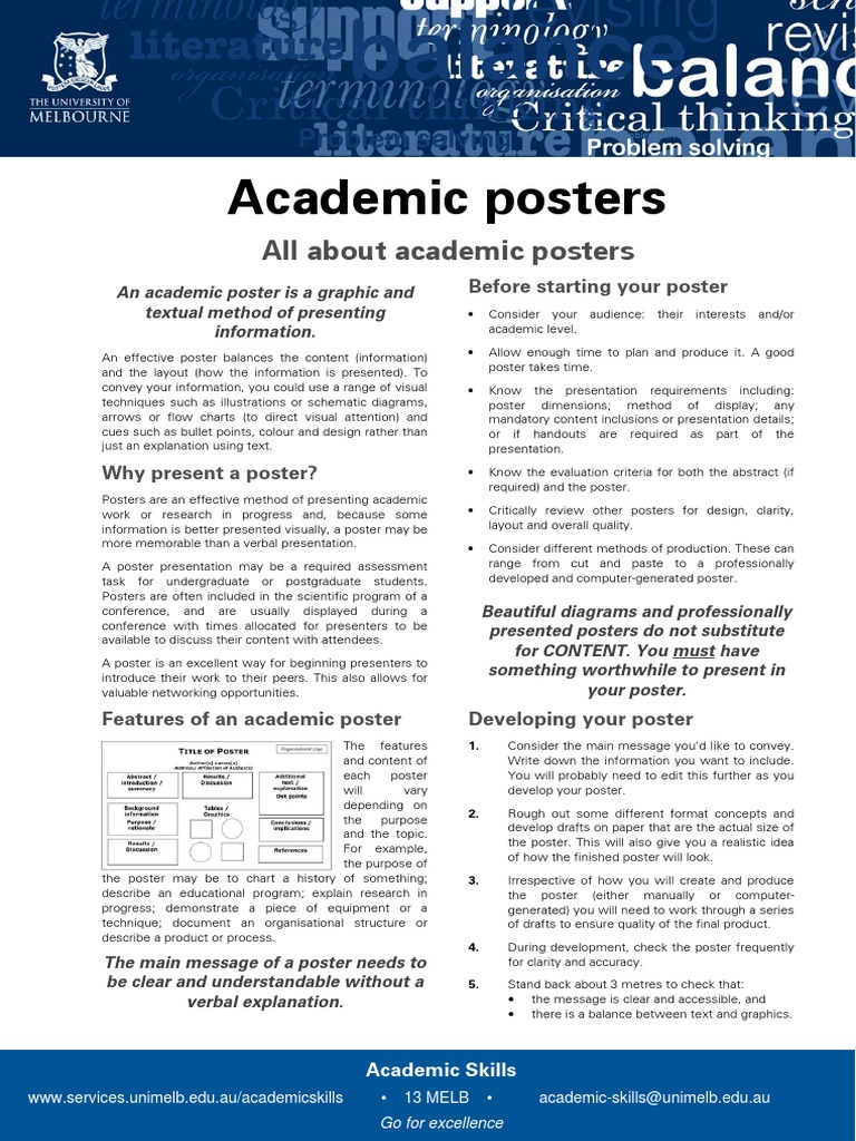 Academic Poster Presentation Guide | PDF | Typefaces | Poster