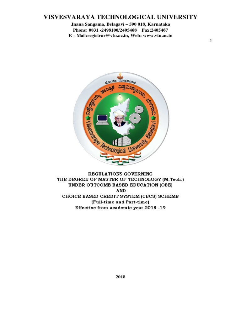 Visvesvaraya Technological University | PDF | Thesis | Course Credit