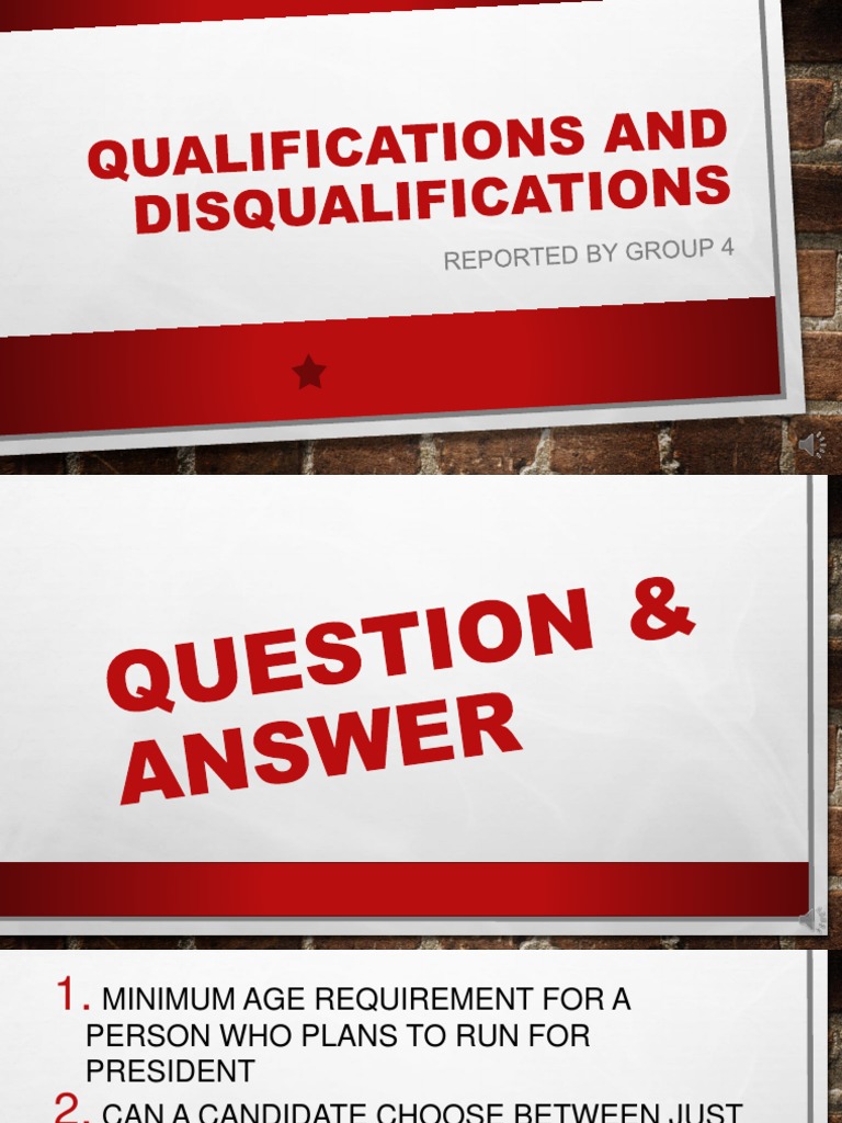 Chapter 4 Qualifications and Disqualifications | PDF | Probation ...