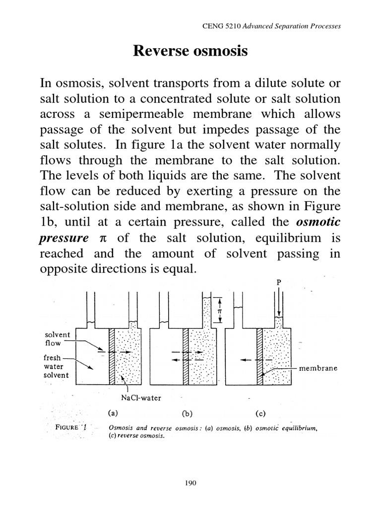 Reverse Osmosis | PDF | Osmosis | Membrane