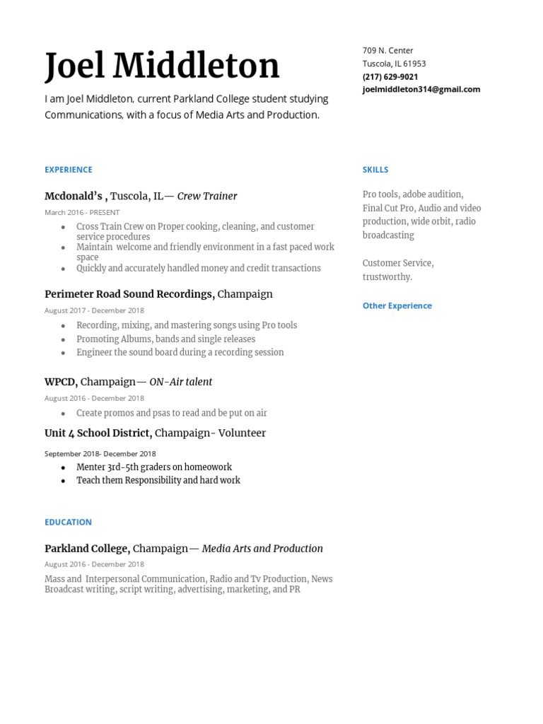 Resume Joel Update 1 | PDF