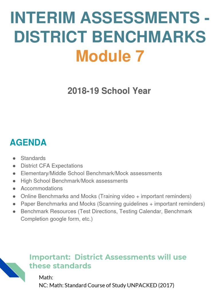 Module 7 - District Benchmarks Teacher Version | PDF | Tab (Gui ...