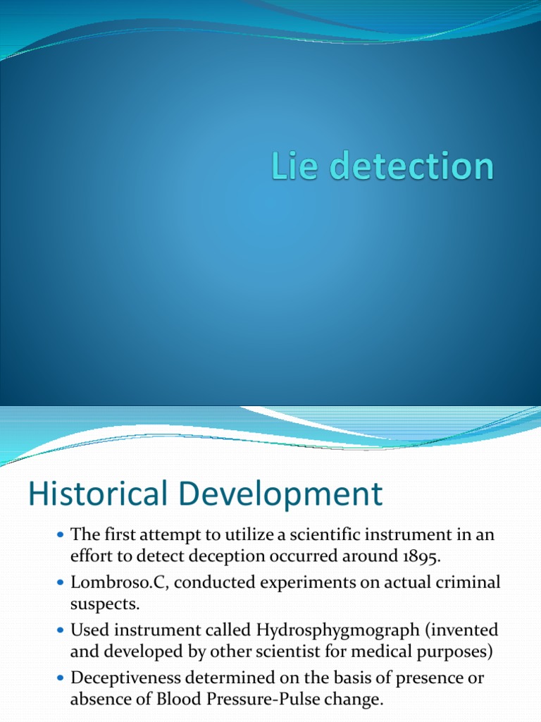 Lie Detection | PDF | Polygraph Lie Detection | PDF | Polygraph