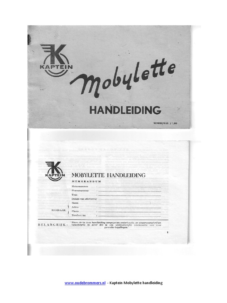 Werkplaatshandboek Mobylette EEG | PDF