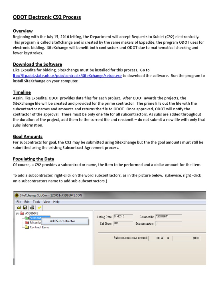 ODOT Electronic C92 Process | PDF | Technology & Engineering