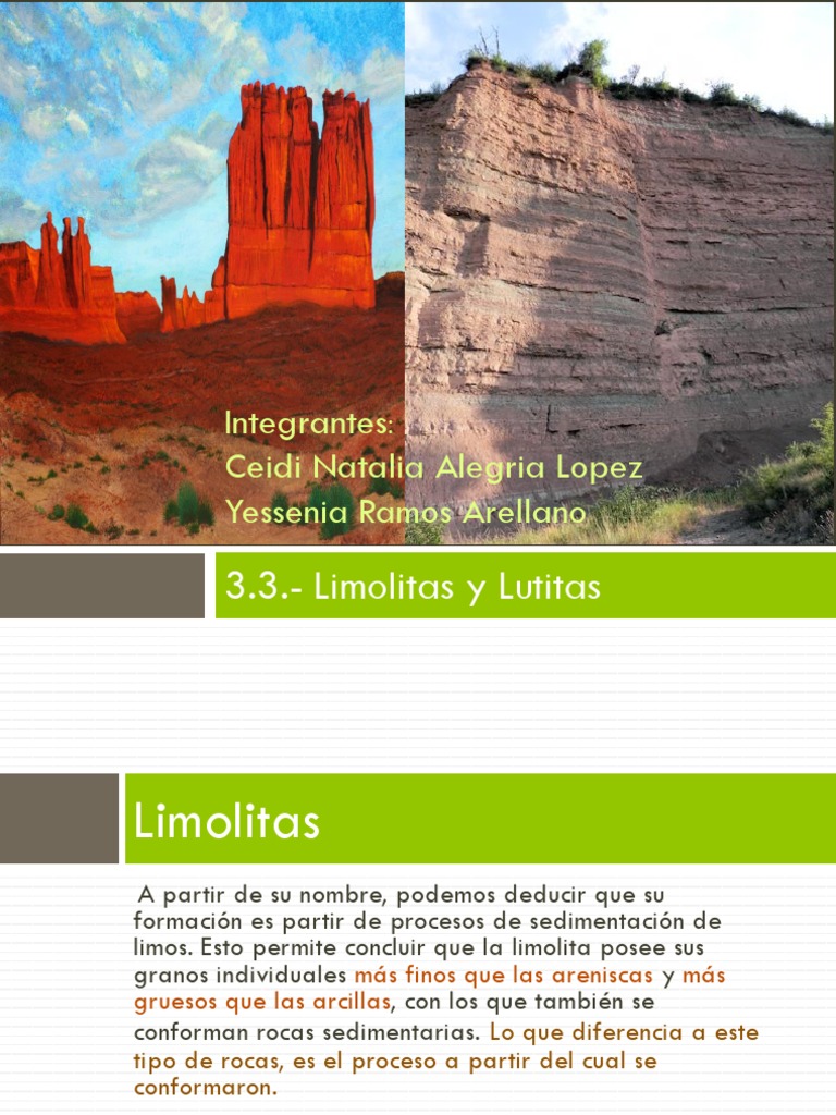Limolitas y Lutitas | PDF | Roca clástica | Roca (geología)