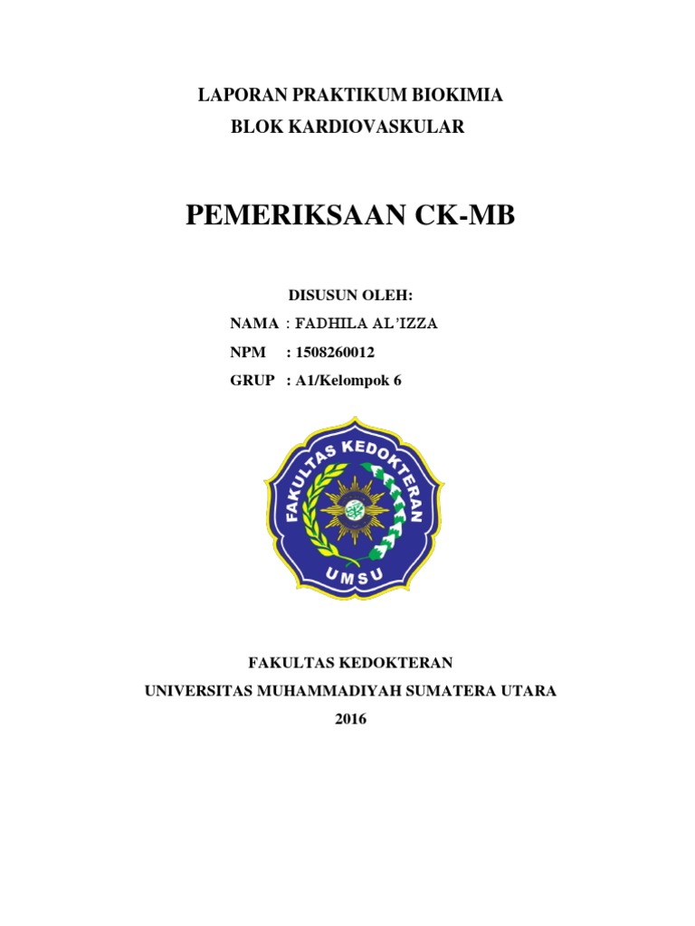 LAPORAN PRAKTIKUM BIOKIMIA CKMB Fadhila PDF | PDF | Pengembangan Diri | Sains & Matematika