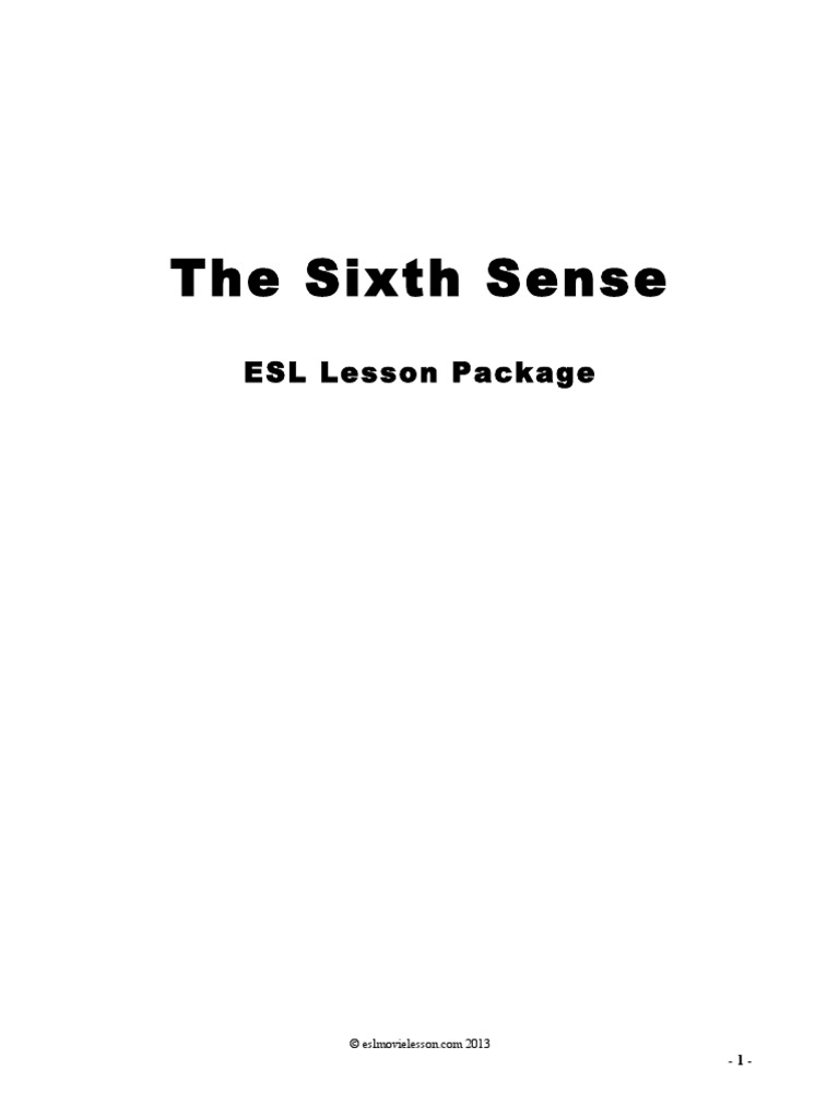 The Sixth Sense Preview | PDF | Language Arts & Discipline