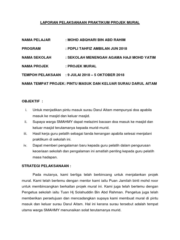 Laporan Projek | PDF