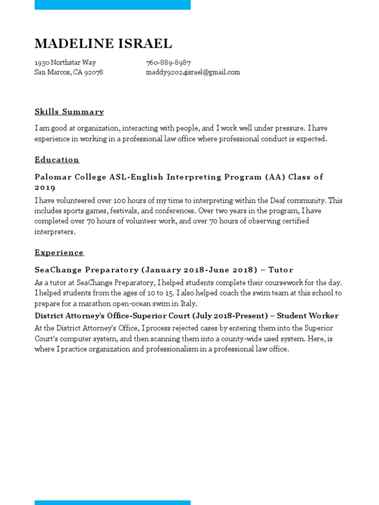 Asl Resume | PDF