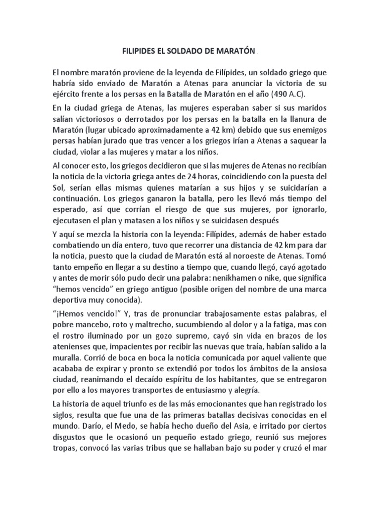 Filipides El Soldado de Maratón | PDF | Esparta | Imperio aqueménida
