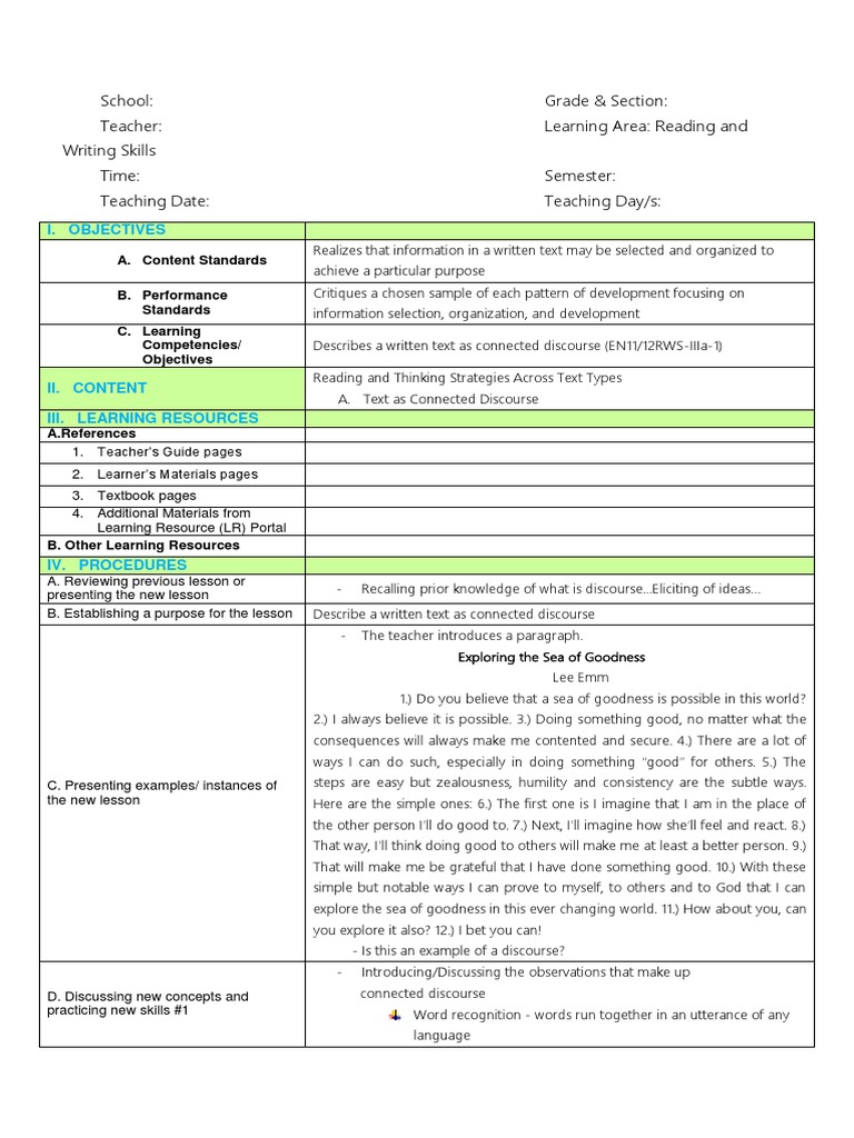 OCC Lesson 1 | PDF | Stress (Linguistics) | Discourse