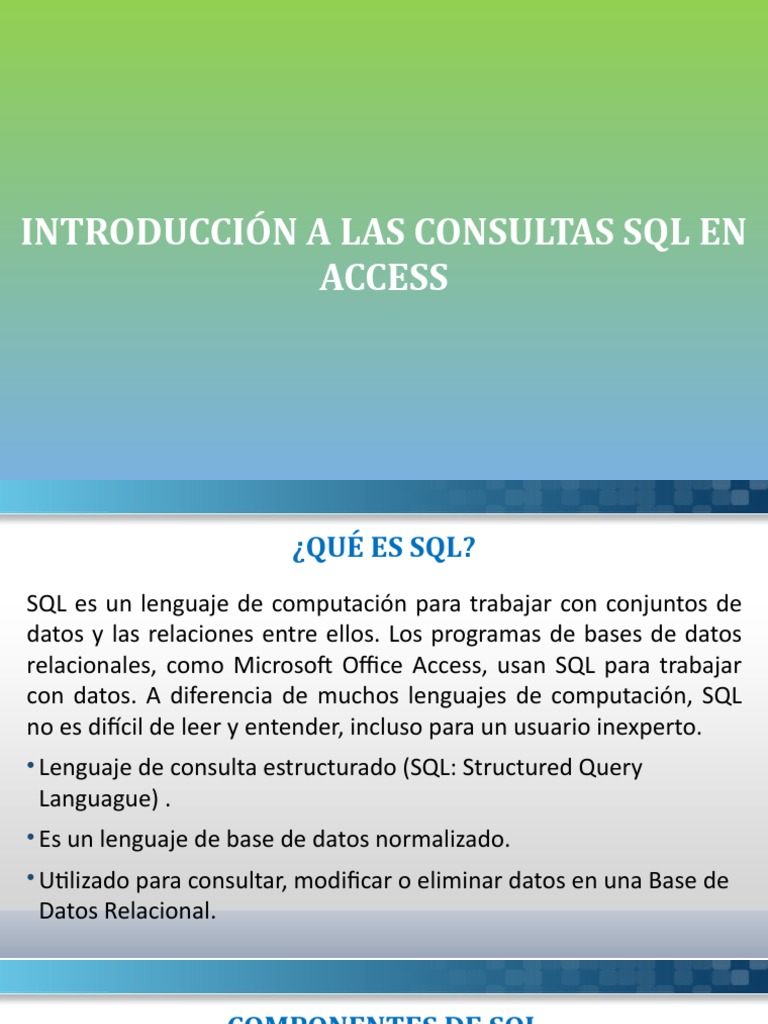 SQL en Access 1 Consultas Seleccion | PDF | SQL | Tabla (base de datos)