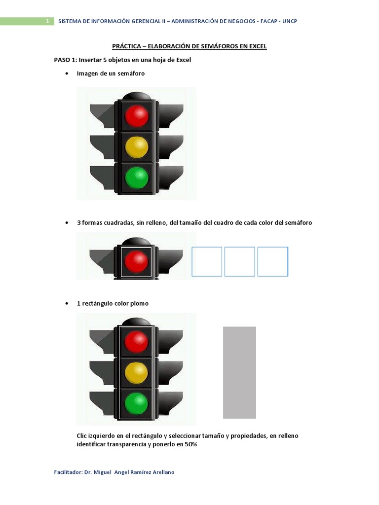 Semáforos en Excel | Descargar gratis PDF | Semáforo | Color