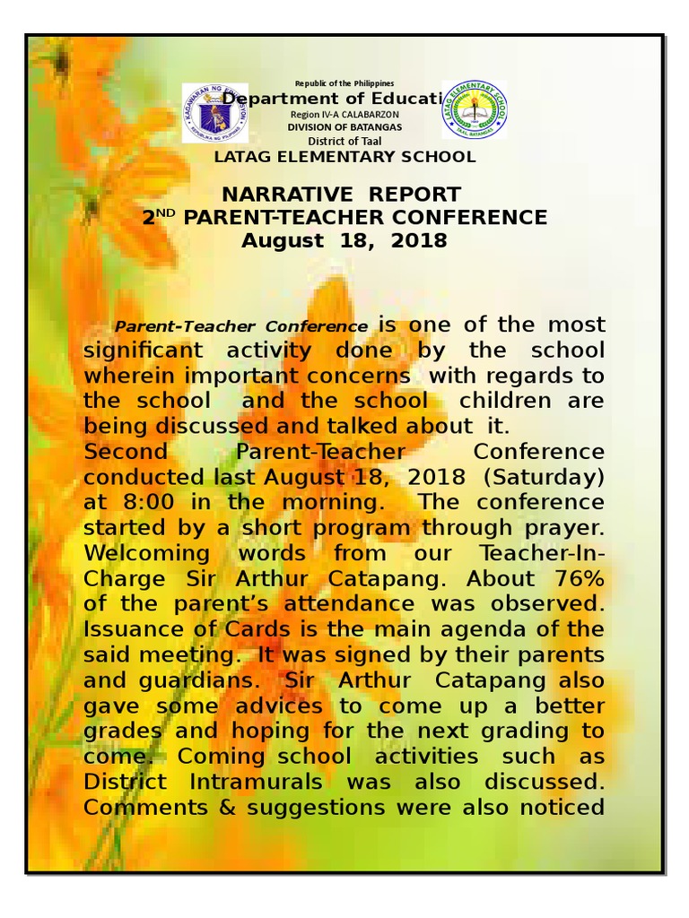 2nd Parent-Teacher Conference Report | PDF | Social Institutions ...