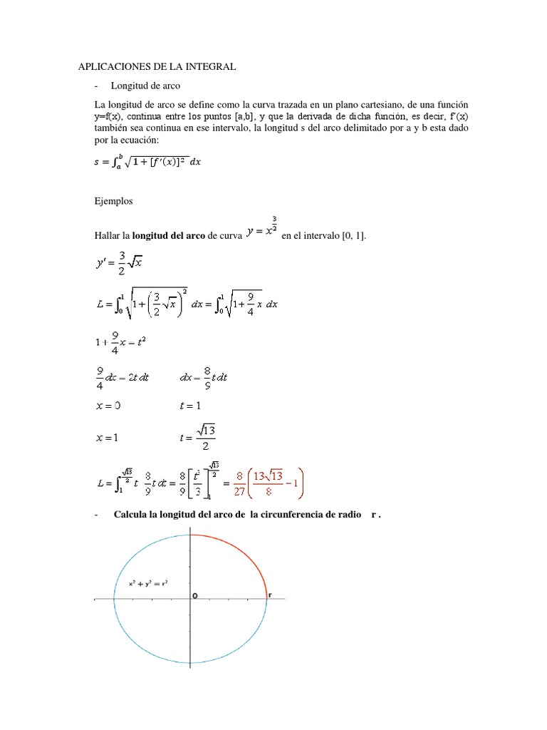Aplicaciones de La Integral 0 | PDF | Integral | Curva