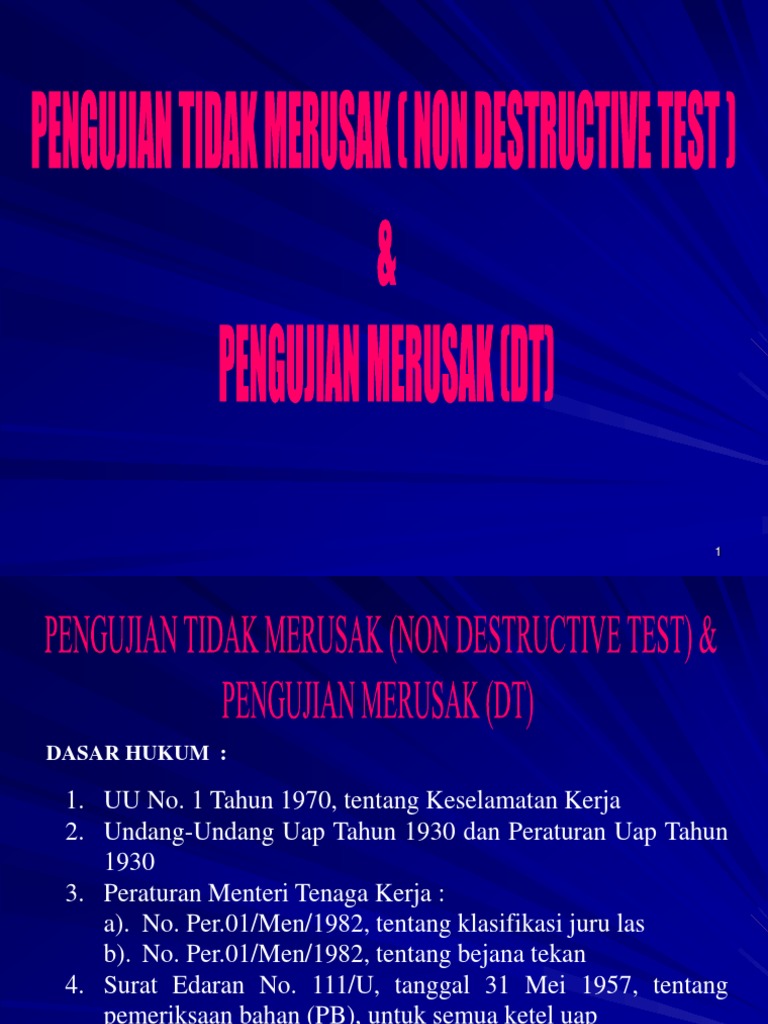Pengujian NDT dan DT dalam Material | PDF