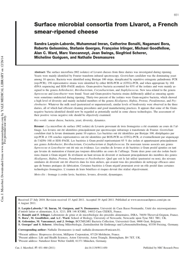 Larp in Laborde 2011 | PDF | Polymerase Chain Reaction | Bacteria