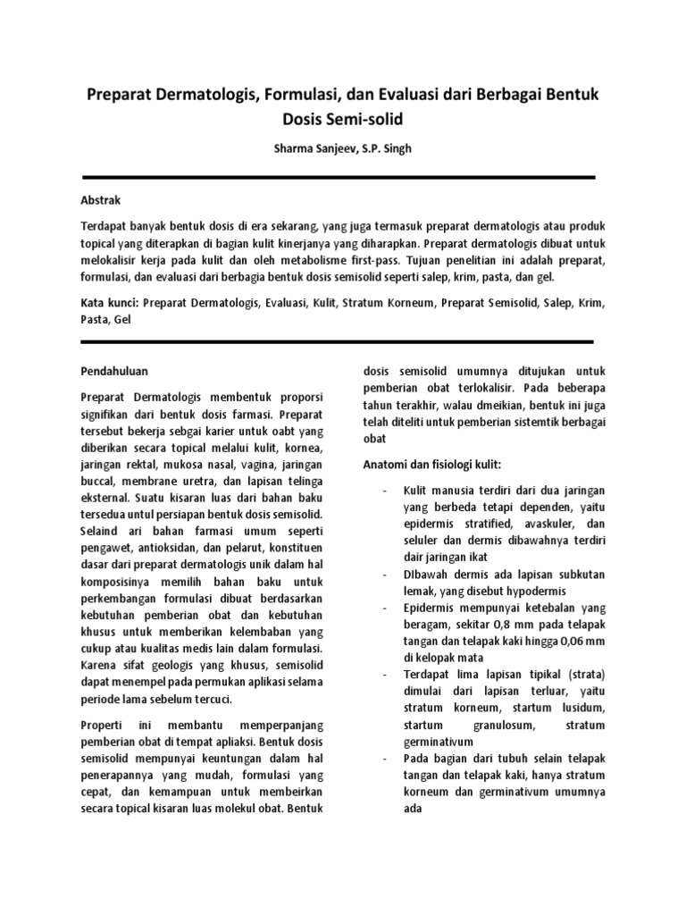 Preparat Dermatologis 2 | PDF