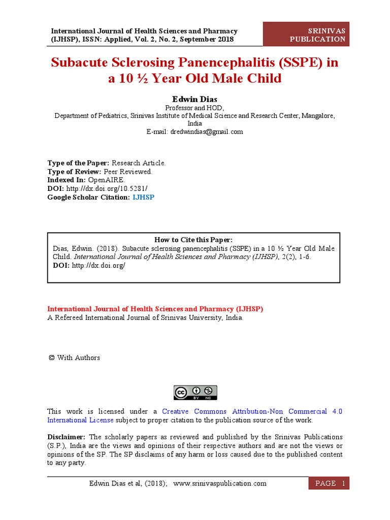 1.SSPE FullPaper | PDF | Medicine | Medical Specialties