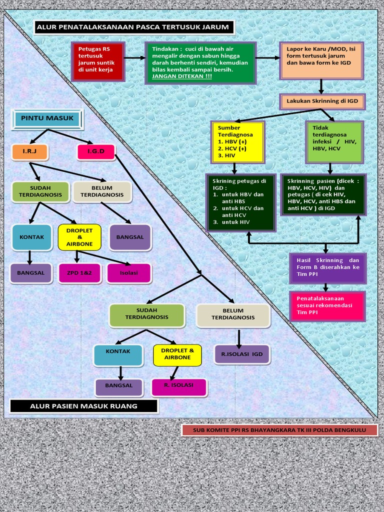 Poster Alur Tertusuk Jarum Dan Alur Masuk Ruang Isolasi | PDF
