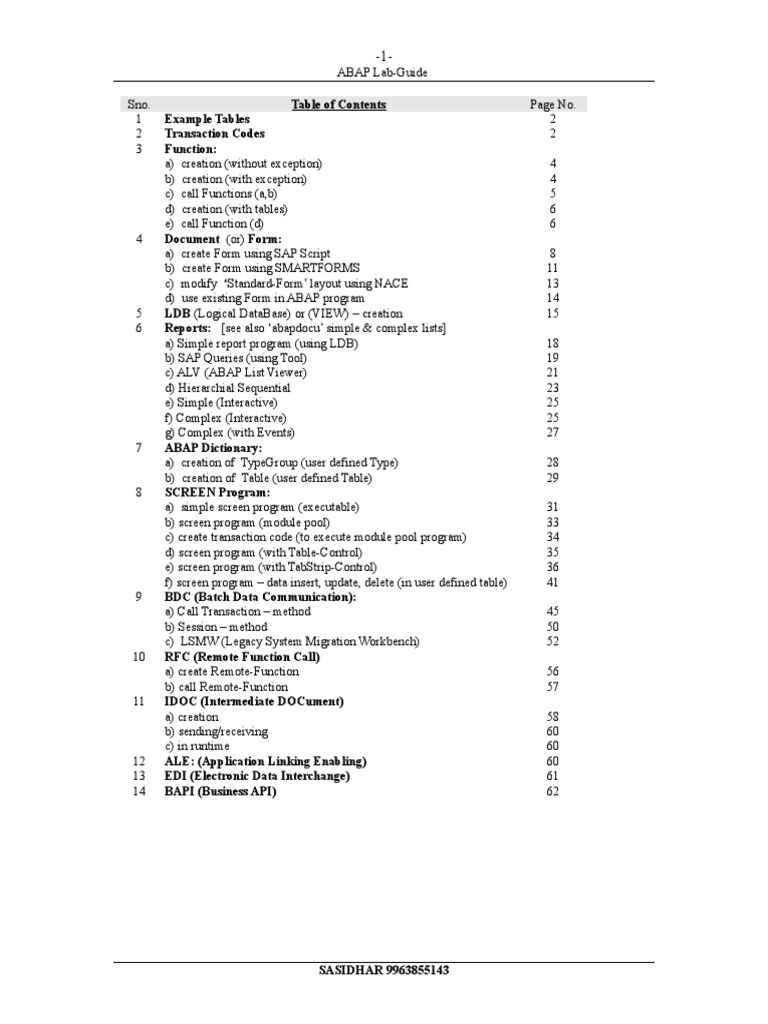 ABAP Lab | PDF | Databases | Computer Program
