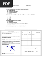 Football Skills Rubric | PDF | Teams | Games Of Physical Skill