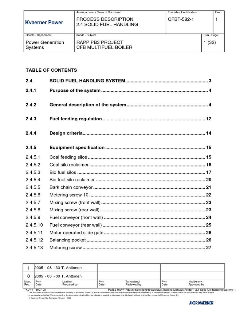 2.4 Solid Fuel Handling System | PDF | Fuels | Boiler