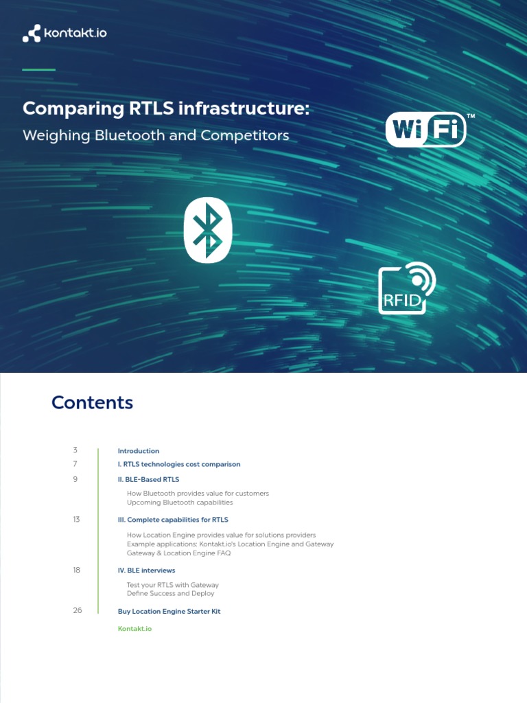 Comparing RTLS Infrastructure | PDF | Bluetooth | Wi Fi