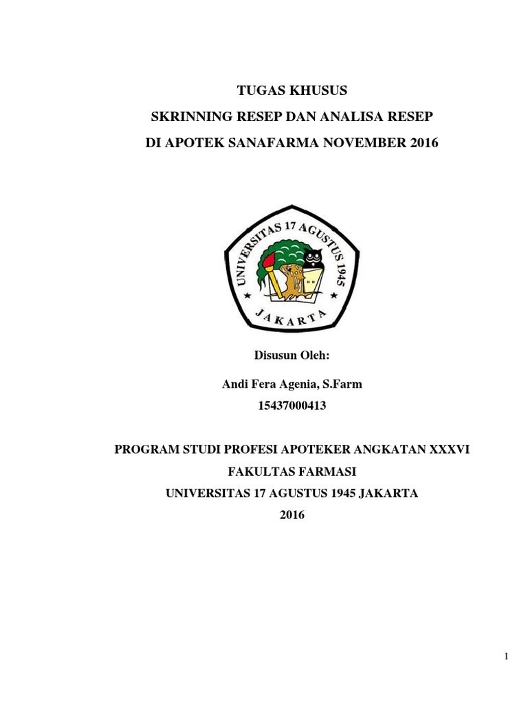 Skrining Resep | PDF