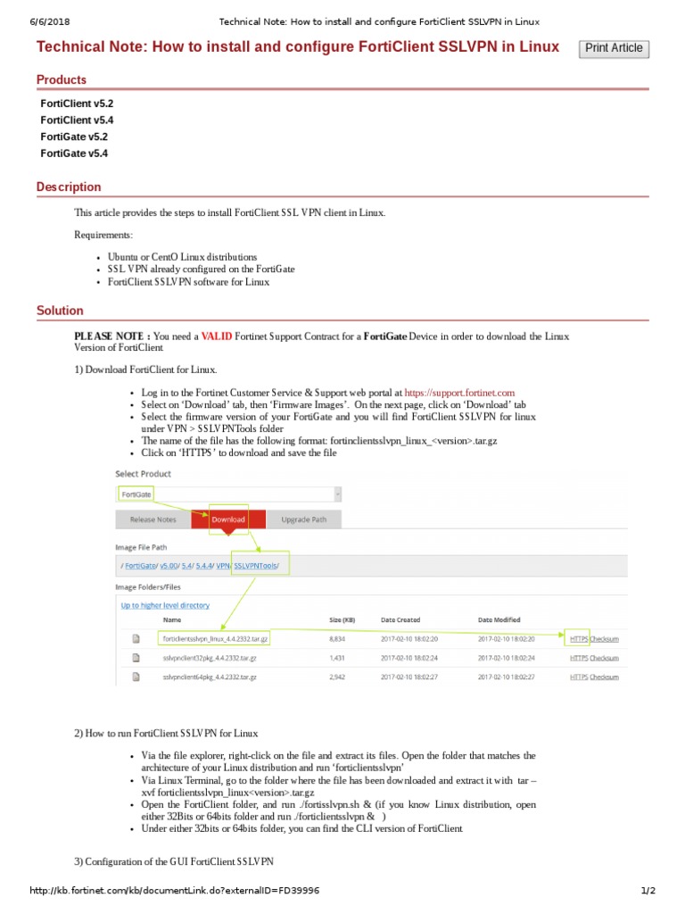 Fortinet Knowledge Base - How To Install and Configure FortiClient ...