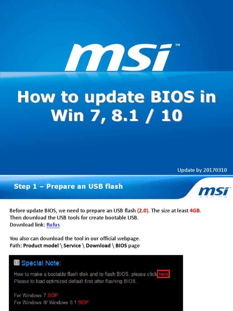 AIO How To Update BIOS in Win8.1 10 | PDF | Bios | Booting