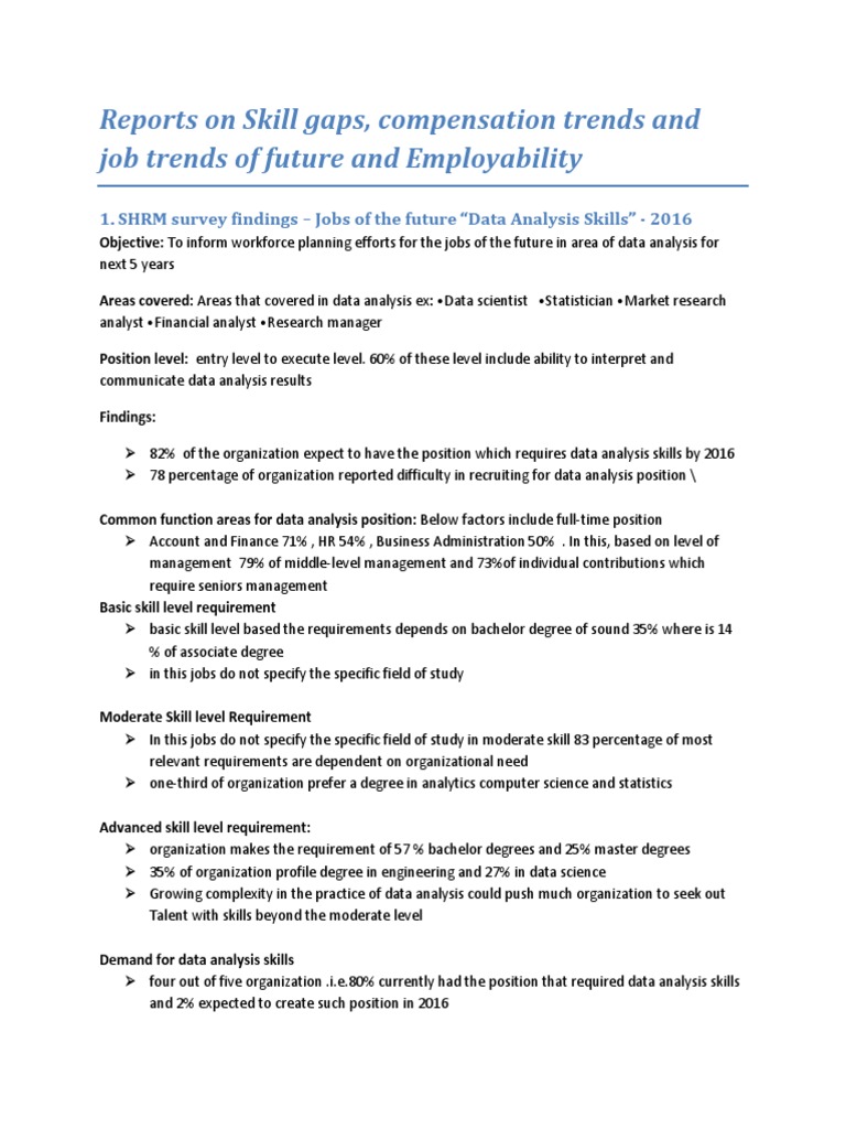 Reports On Skill Gap - SHRM | PDF | Data Analysis | Data Science