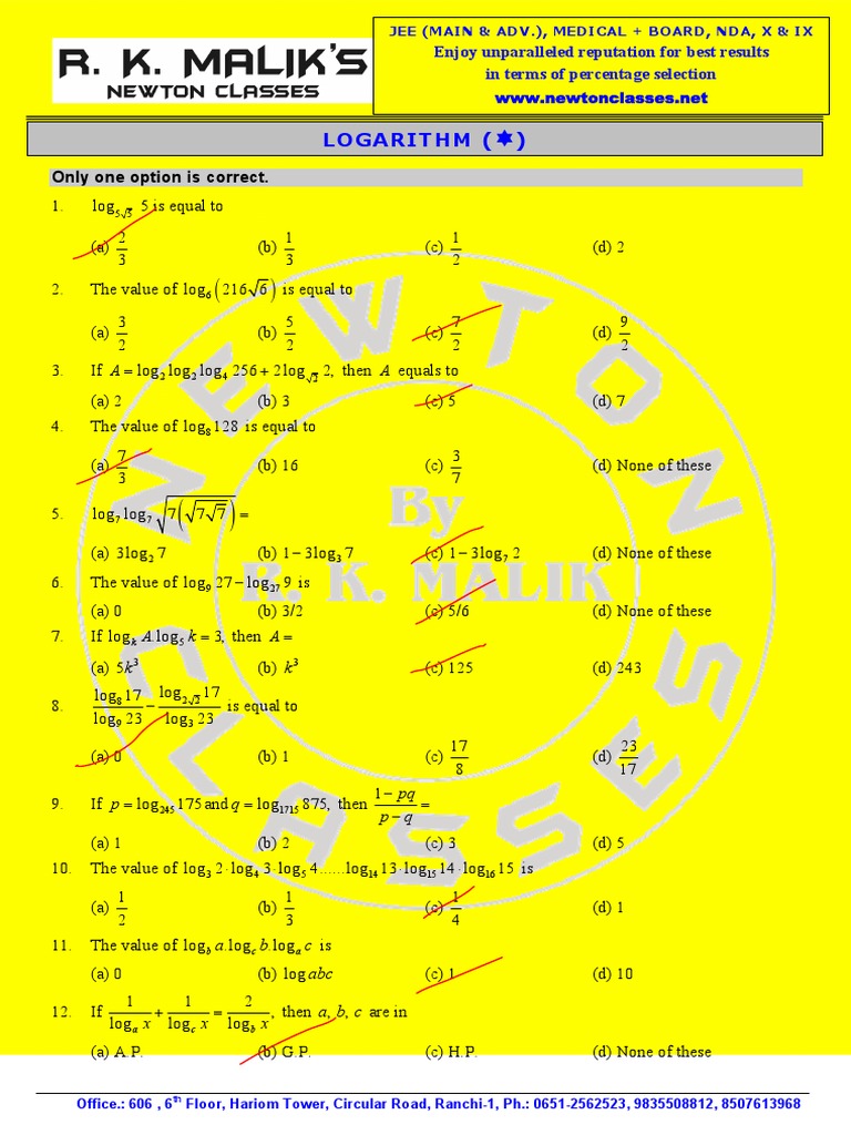 Logarithm Pdf Logarithm Mathematical Analysis