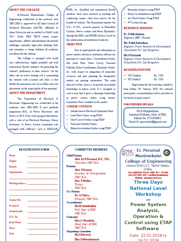 Workshop Broucher in Word Color Box | PDF | Engineer | Engineering