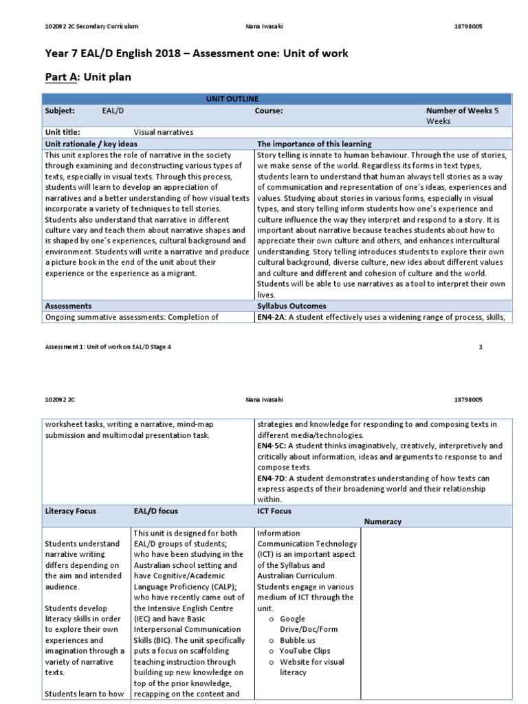 Esl Assessment 1 | PDF | Narrative | Educational Technology