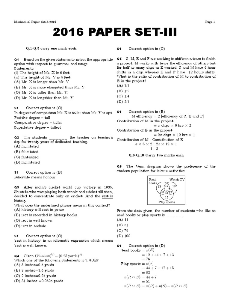 Mechanical Paper Set 3 2016 | PDF | Force | Stress (Mechanics)