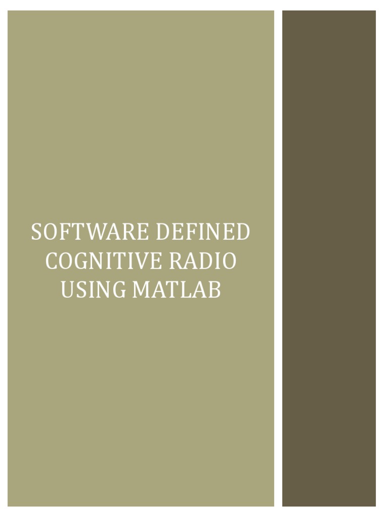 Cognitive Radio PDF | PDF | Software Defined Radio | Cognitive Radio