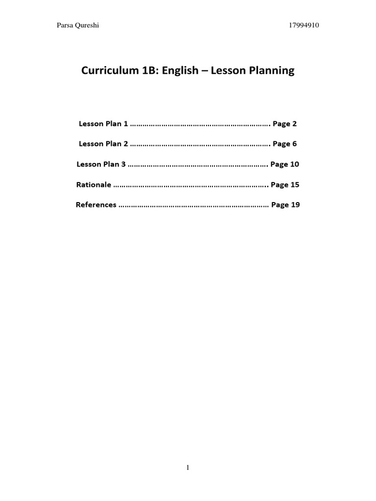 Year 8 English Lesson Plans | PDF | Lesson Plan | Question