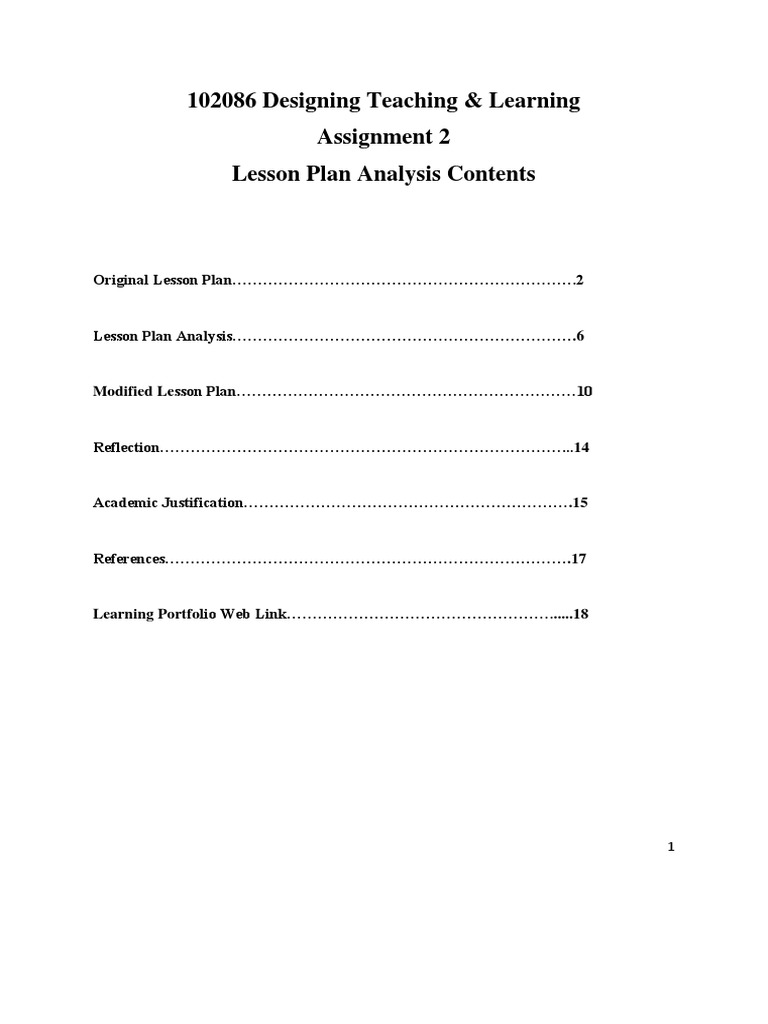 Designing Teaching and Learning-Assessment-2 | PDF | Lesson Plan | Teachers