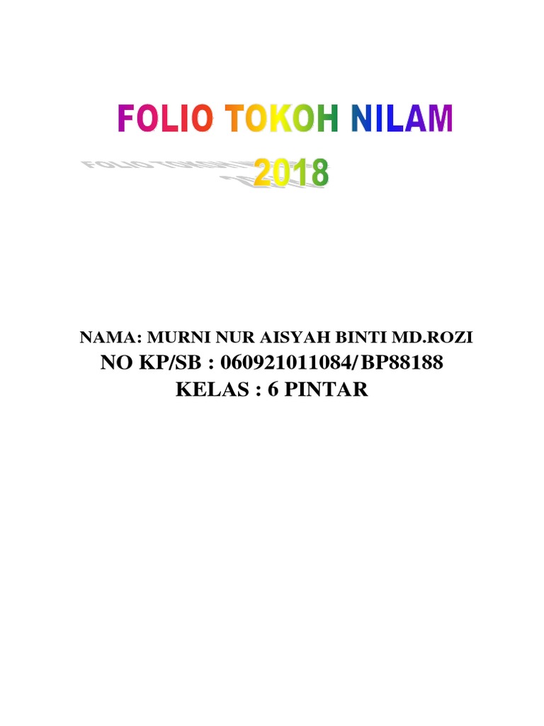 Folio Tokoh Nilam 2018 | PDF