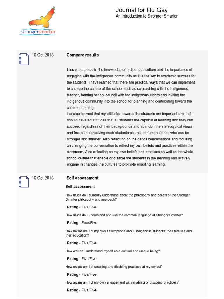 Stronger and Smarter Learning Journals | PDF | Schools | Teachers
