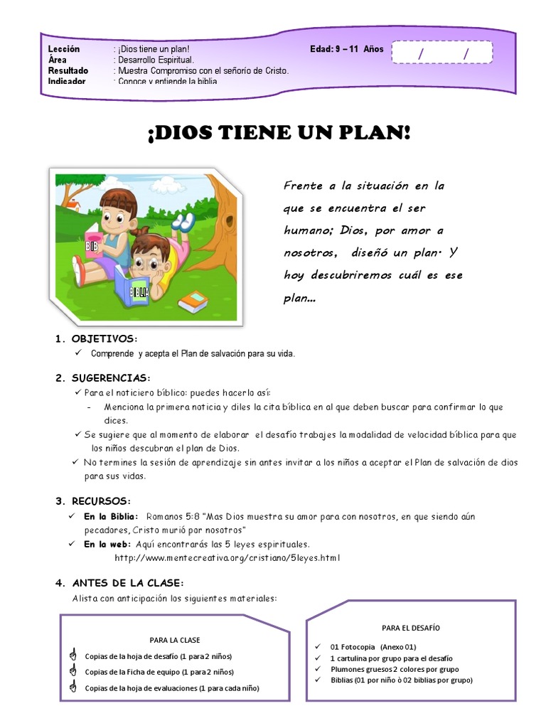 Dios Tiene Un Plan | PDF | Salvación | Biblia