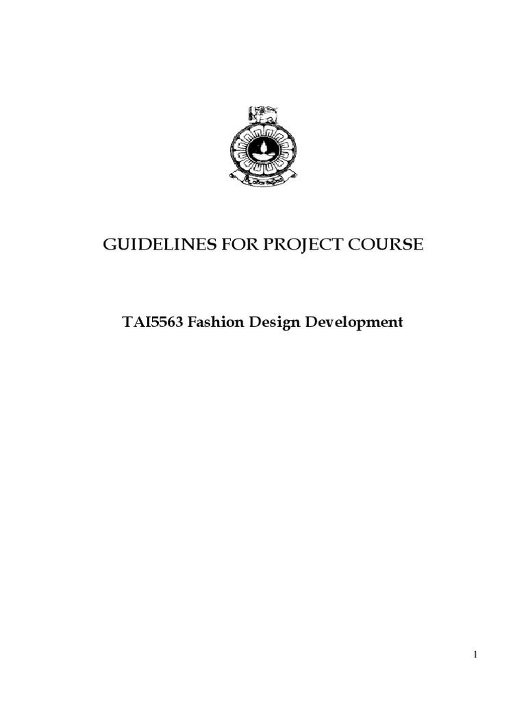 Fashion Design Course Guidelines | PDF | Fashion | Design