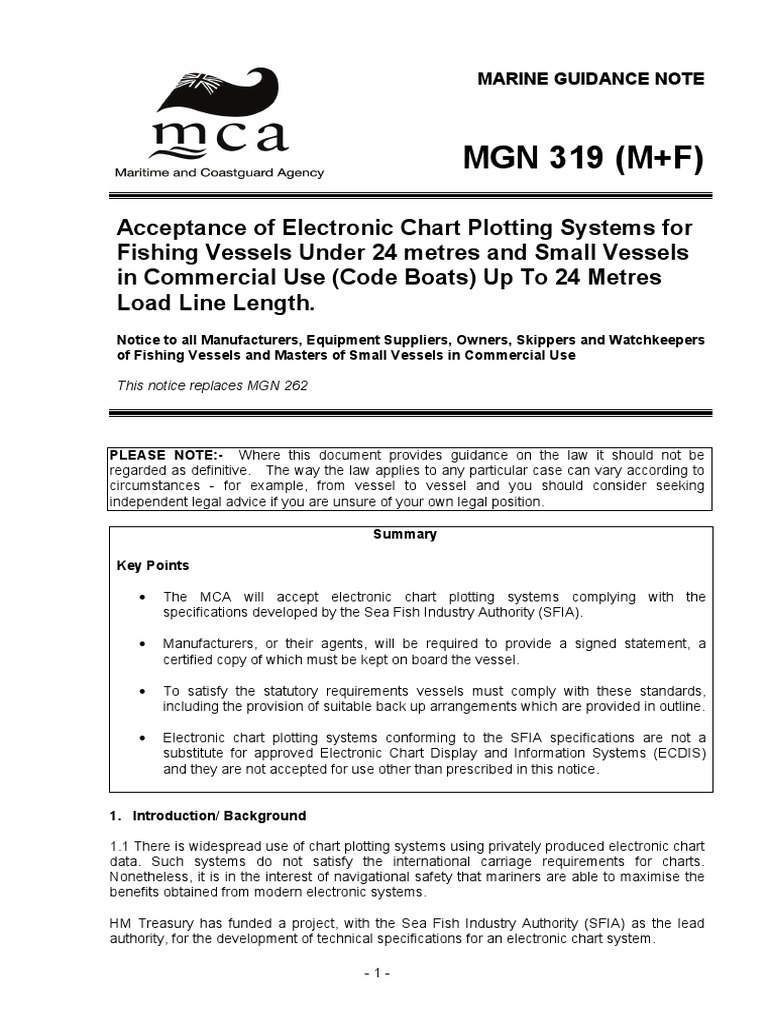 MGN - 319 Chart Plotters Small Vessels | PDF | Sea Captain ...