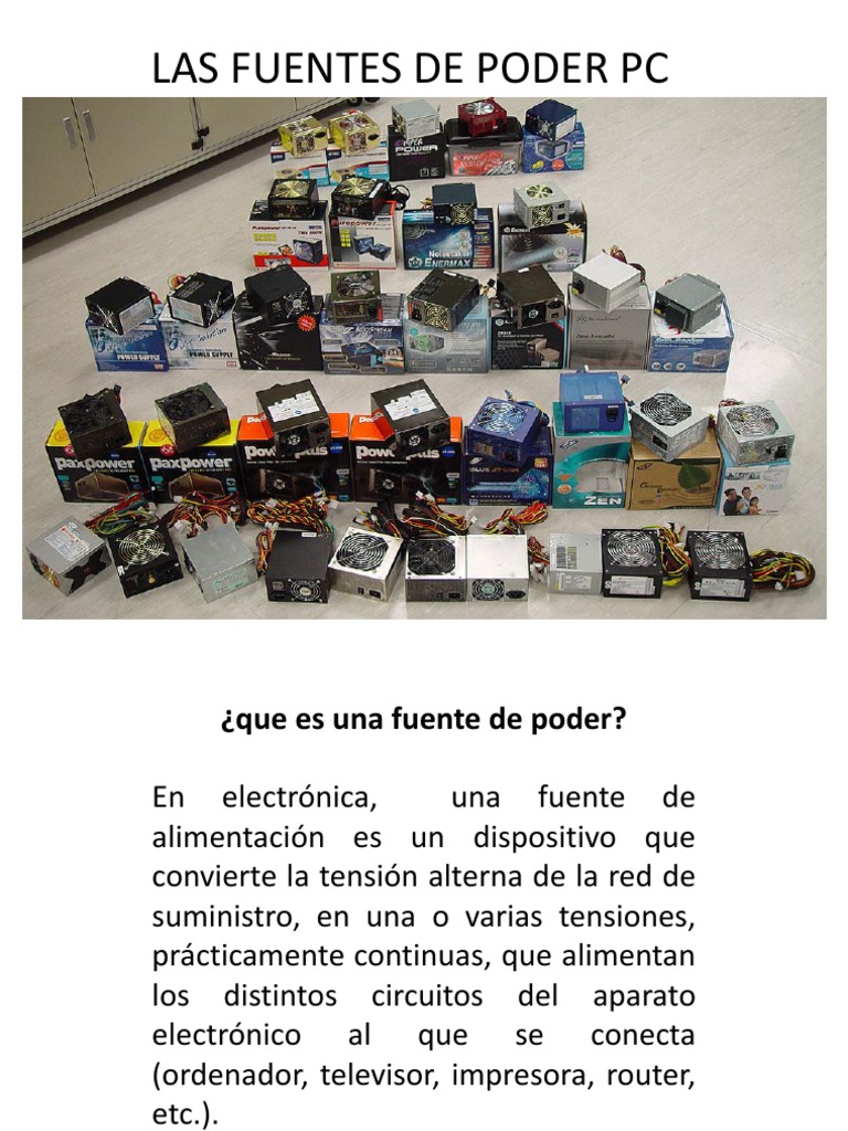 Las Fuentes de Poder PC | PDF | Fuente de alimentación | Hardware de la ...