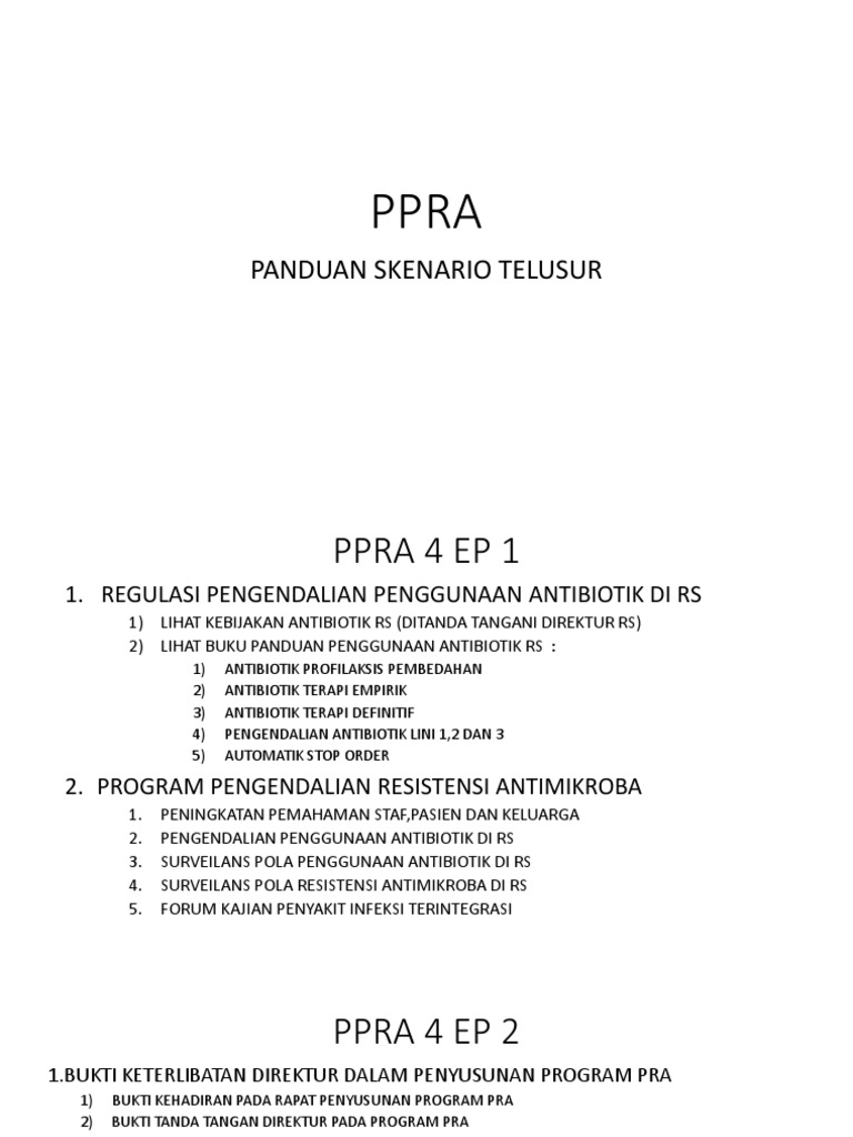 Checklist Telusur Ppra | PDF